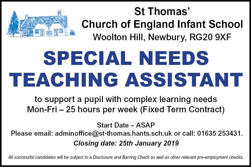 SPECIAL NEEDS TEACHING ASSISTANT REQUIRED SPECIAL NEEDS TEACHING ASSISTANT REQUIRED
